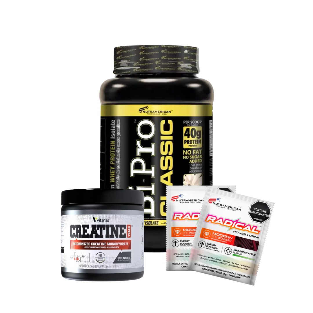 COMBO: Bipro Classic 2lb + Creatine Time (50 Serv) vitanas + 2 sachets ...