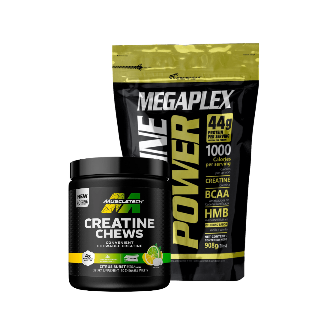 Combo Mega Nutricional: Megaplex Creatine Power + Creatine Chews Muscl ...